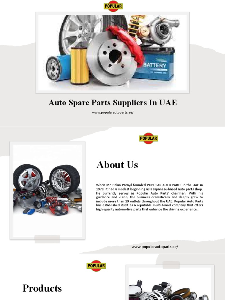 Auto Spare Parts Supliers in Uae | PDF