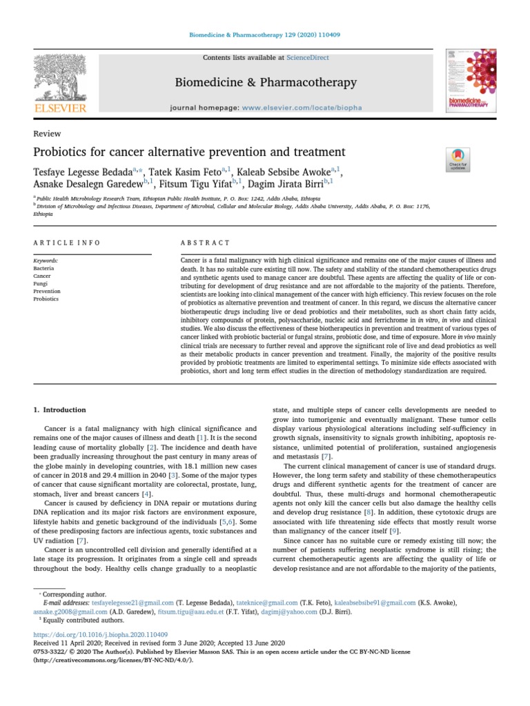 Probiotics For Cancer Alternative Prevention and Treatment | PDF ...