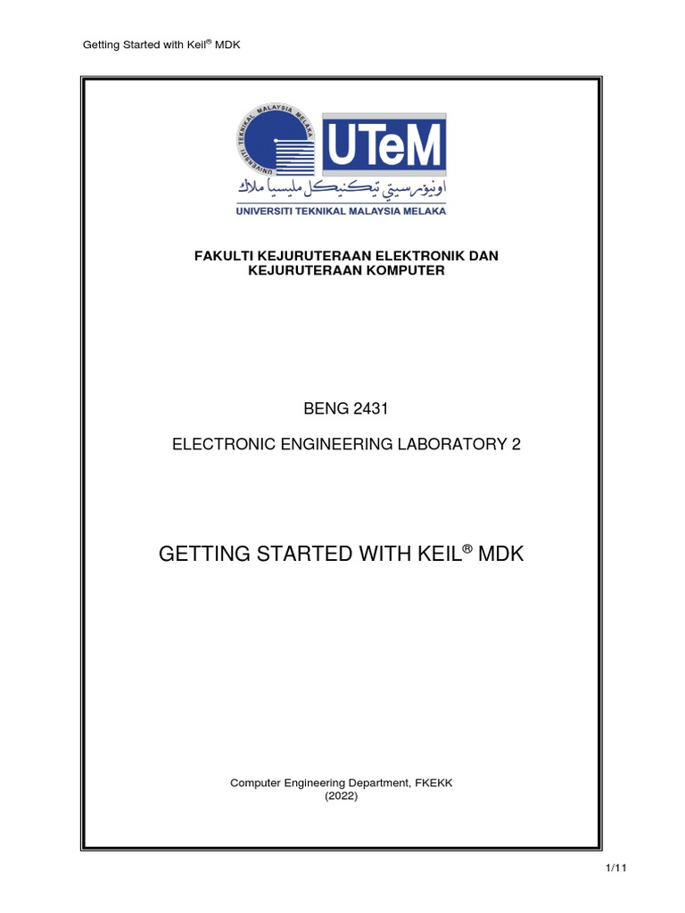 Lab 1 - Getting Started With Keil MDK - BENC2423 | PDF | Software Engineering | Computer ...