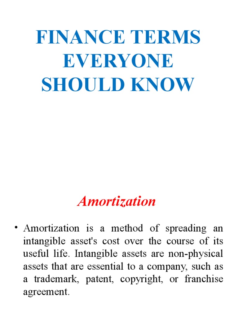 Finance Terms Everyone Should Know | PDF | Equity (Finance) | Investing