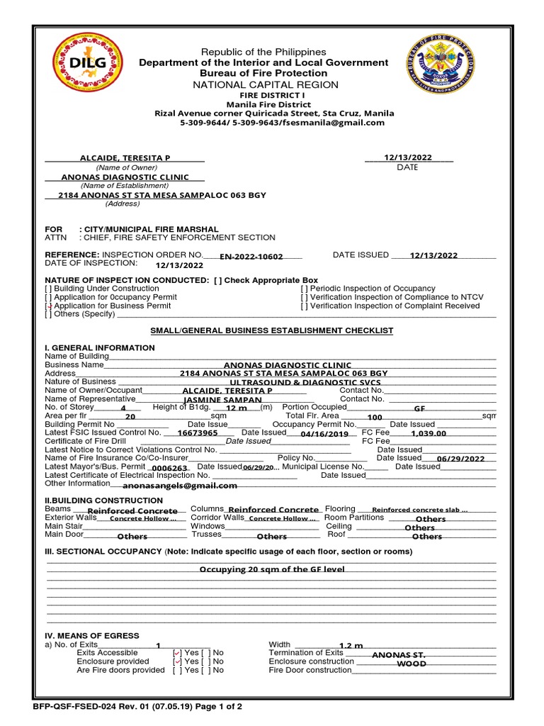 SMALL-GENERAL-BUSINESS-OCCUPANCY-CHECKLIST-MFD-2022-ANONAS-DIAGNOSTIC ...