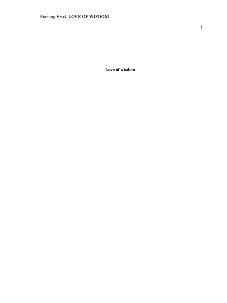 Love of Wisdom | PDF | Wisdom | Socrates