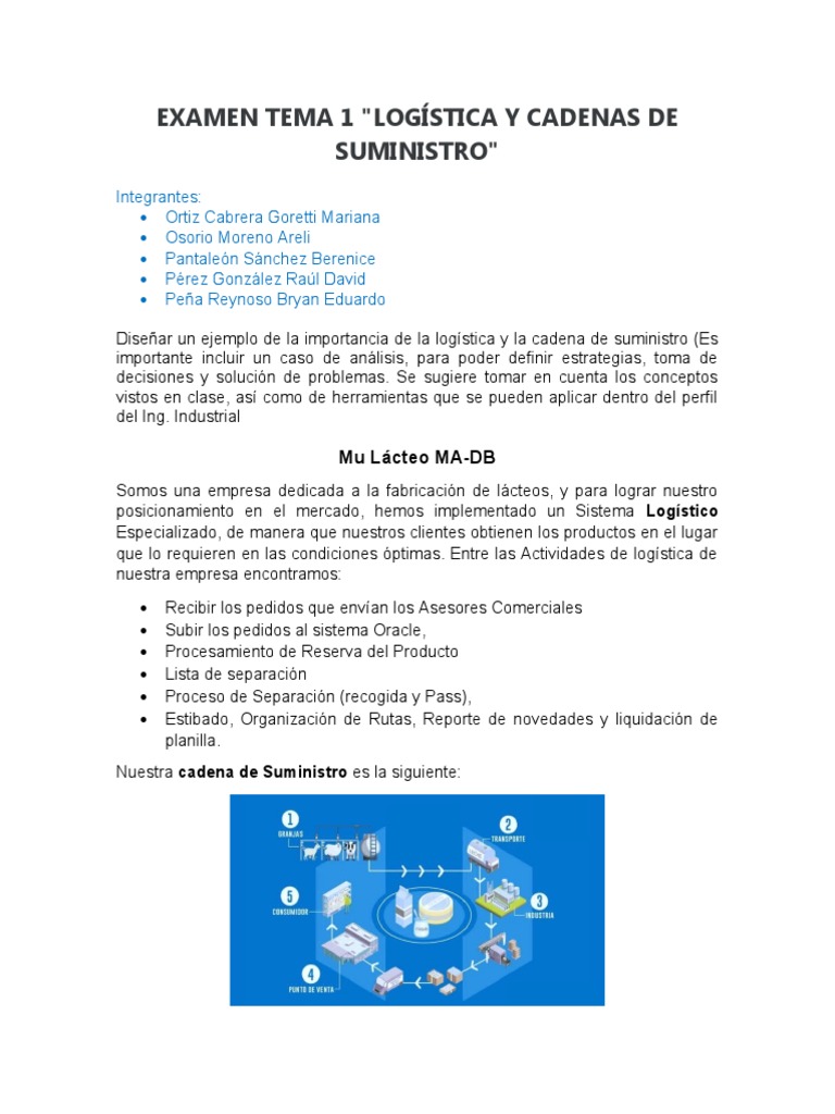 EXAMEN TEMA 1 Logistica | PDF | Logística | Transporte