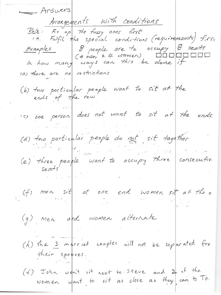Perms and Comms Exercises | PDF