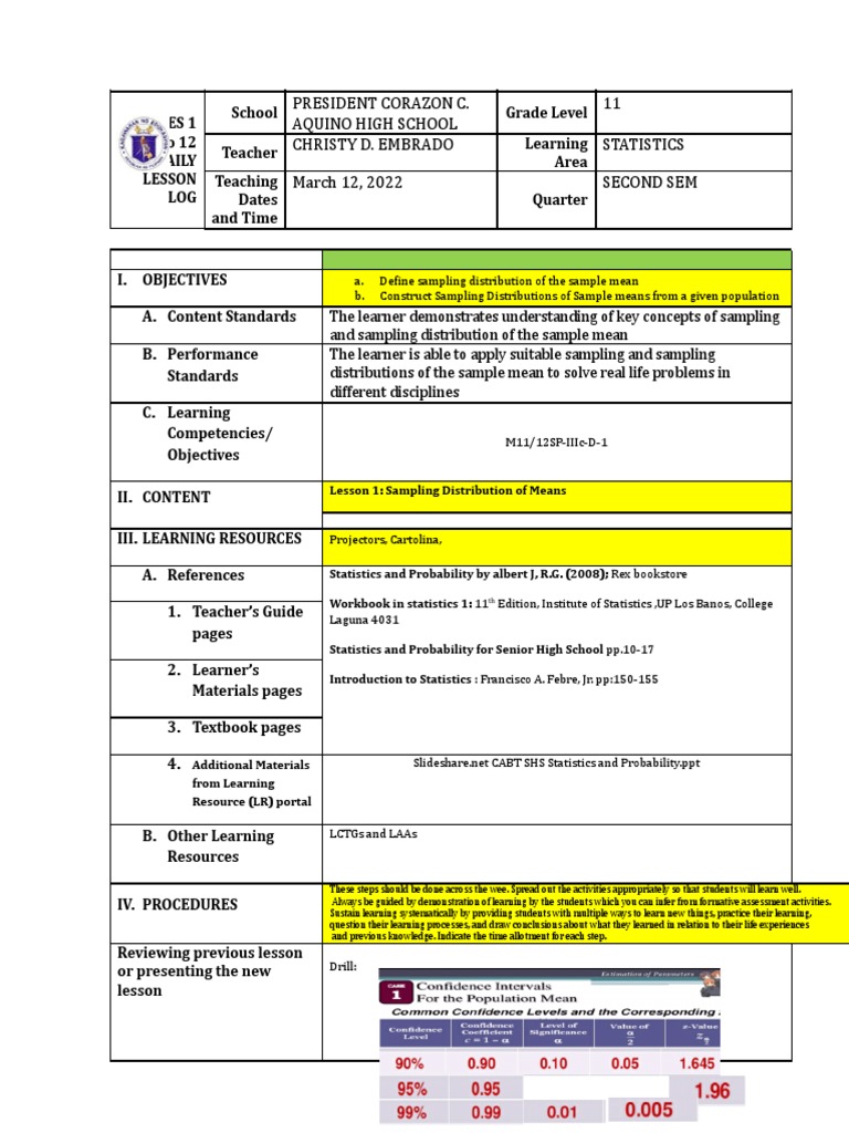 2ND Cot | PDF | Learning | Statistics