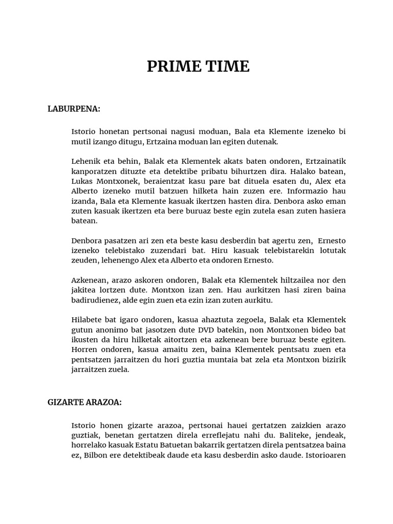 Prime Time | PDF