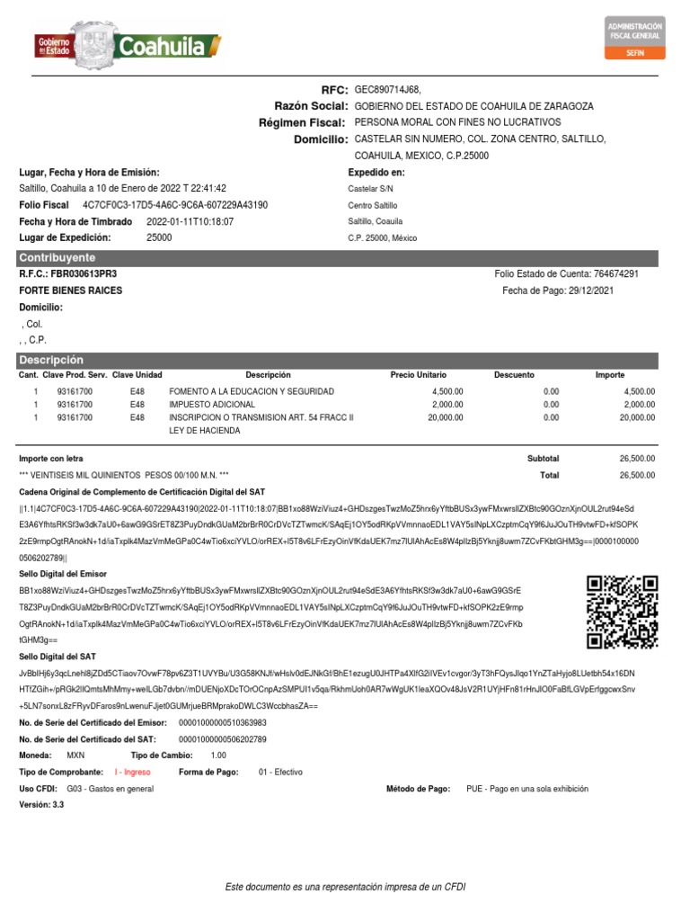 RFC: Razón Social: Régimen Fiscal: Domicilio:: Contribuyente | PDF ...