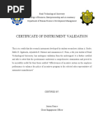 Validation Letter | PDF | Knowledge | Questionnaire