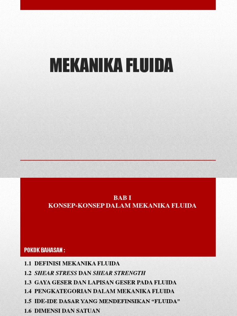 Mekanika Fluida | PDF | Sains & Matematika