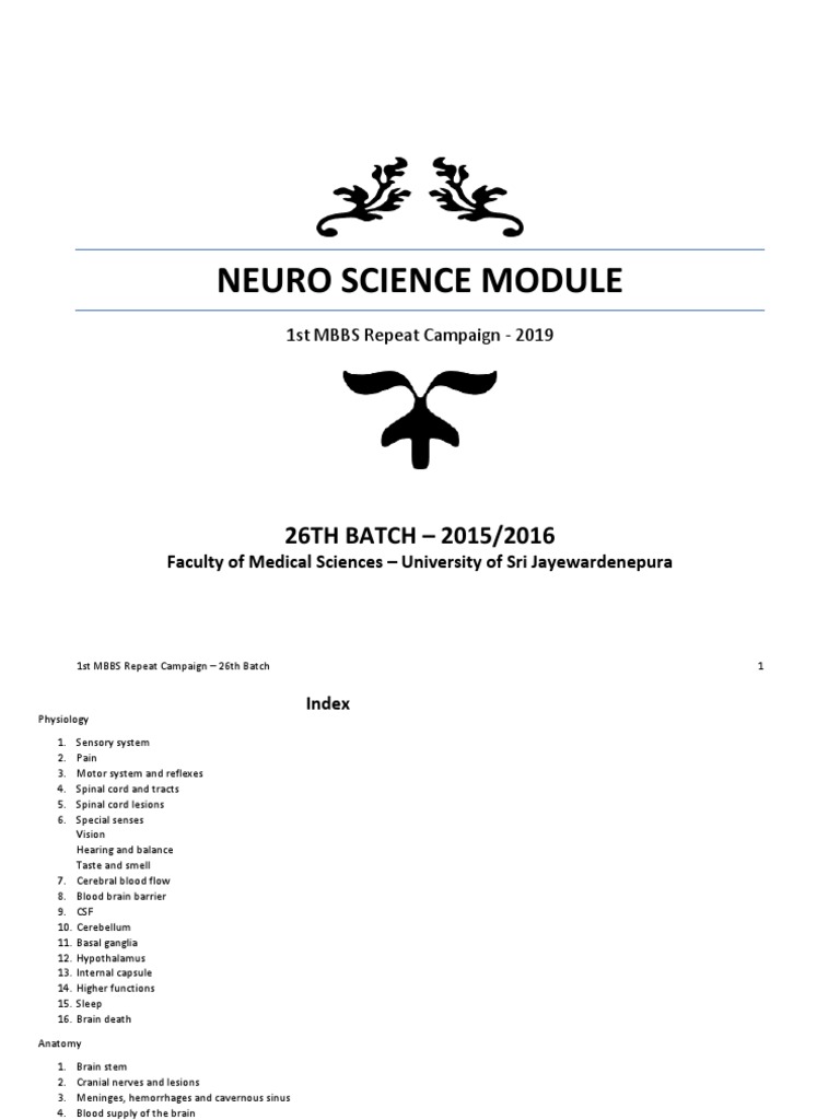 Neuro Science Final | PDF | Pain | Stimulus (Physiology)