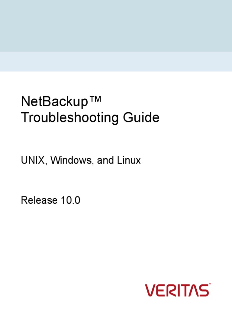 NetBackup10 Troubleshooting Guide | PDF | Proxy Server | Troubleshooting