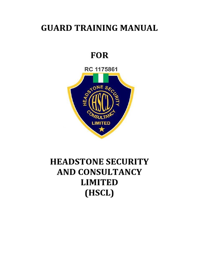 Training Manual | PDF | Security Guard | Communication