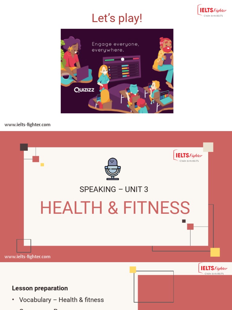 Bản sao của SPEAKING-UNIT 3. HEALTH & FITNESS | PDF | Obesity | Roger Federer