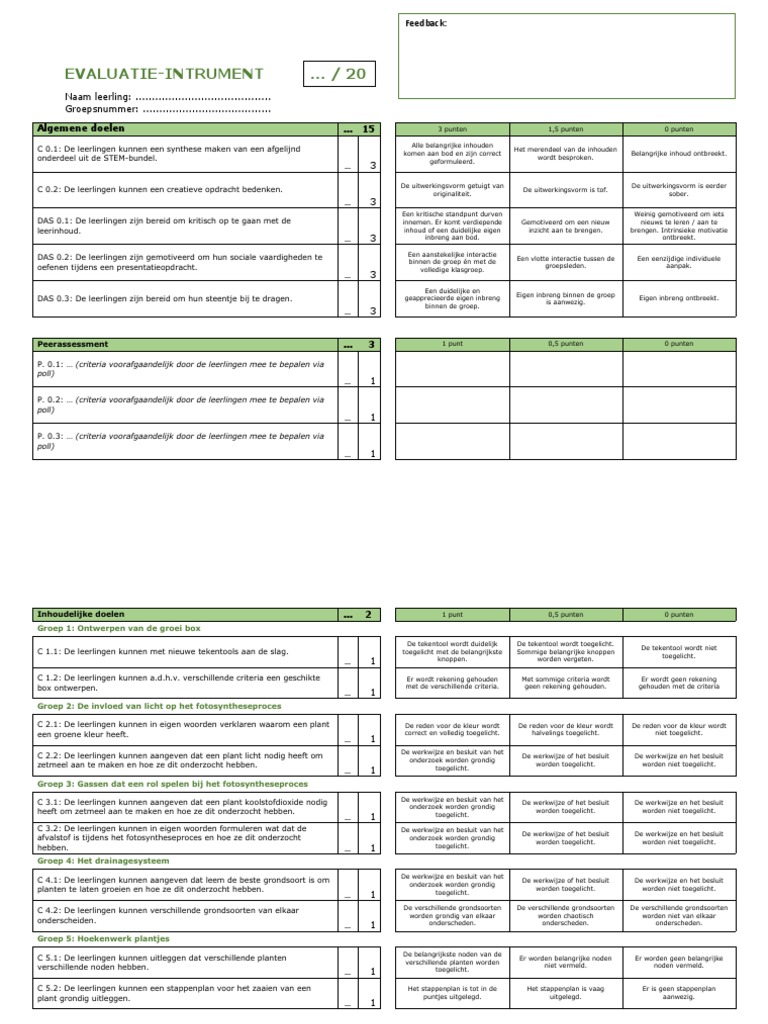 05 STEM EP Evaluatie-Instrument | PDF