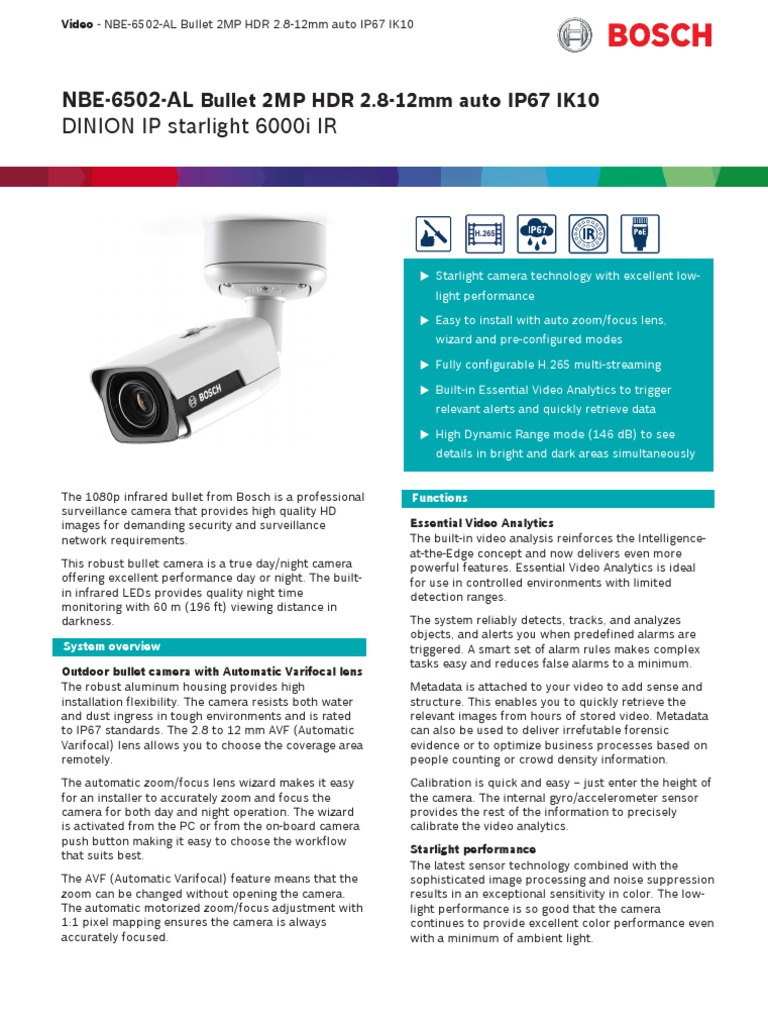 DINION IP 6000i Data Sheet enUS 33404347915 | PDF | Public Key ...
