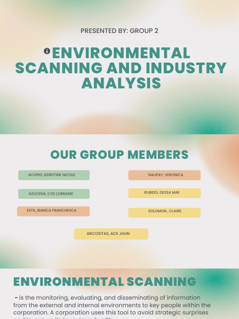 Group 2 Environmental Scanning | PDF | Military Intelligence | Monopoly