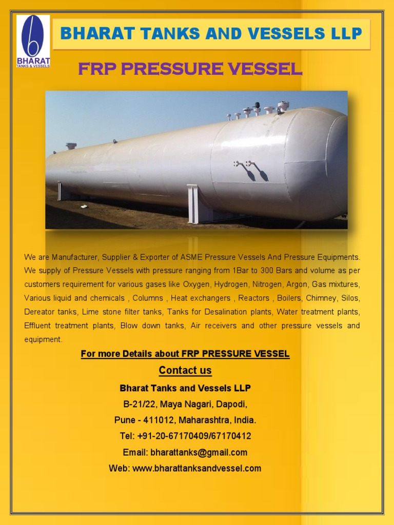 FRP Pressure Vessel | PDF