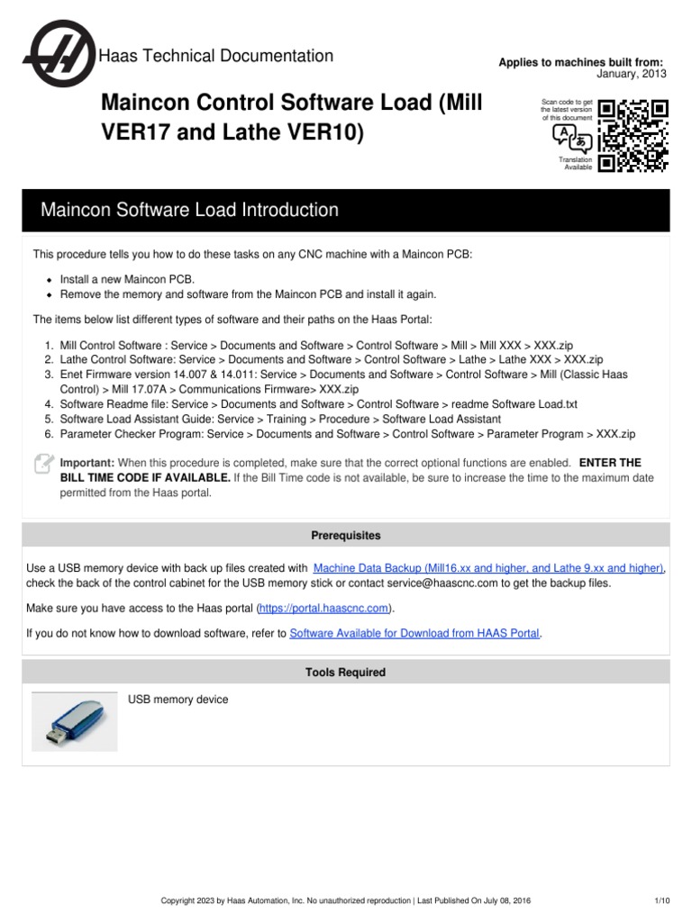 Maincon Control Software Load Mill Ver17 and Lathe Ver10 | PDF | Usb Flash Drive | Software