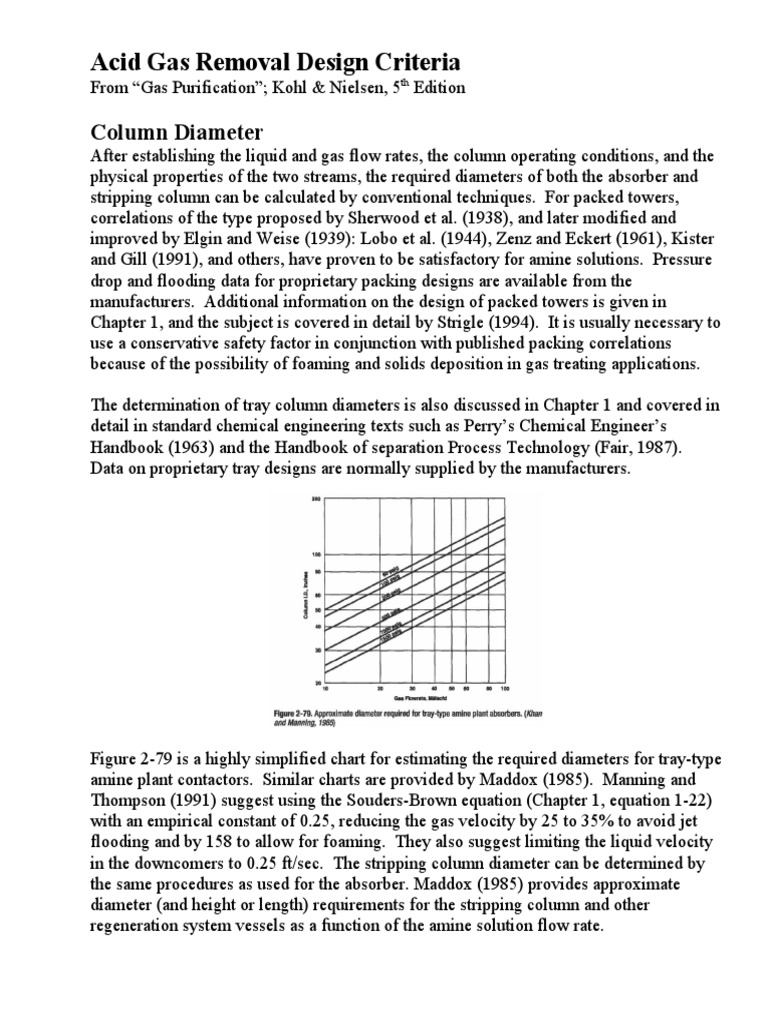 Acid Gas Removal Design Criteria | PDF | Chemistry | Physical Sciences