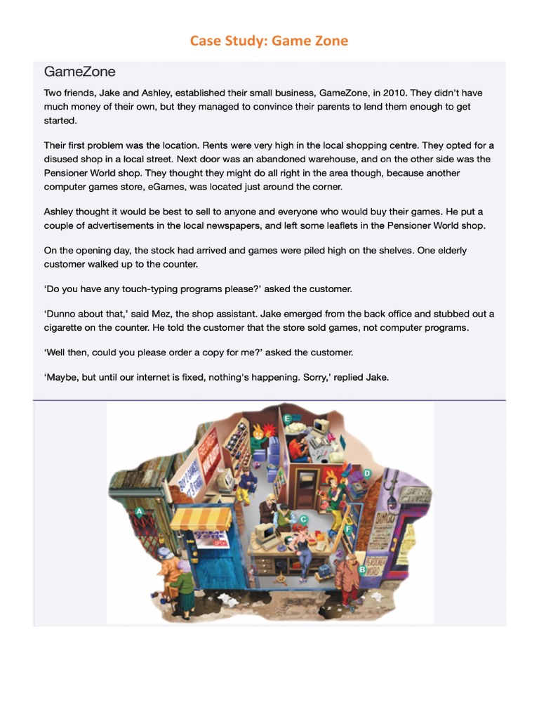 Game Zone Case Study Analysis | PDF