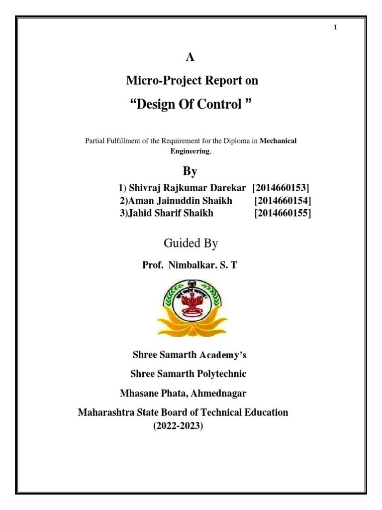 First Two Pages Micro Project | PDF