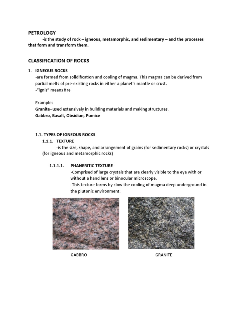 Petrology | PDF | Rock (Geology) | Igneous Rock