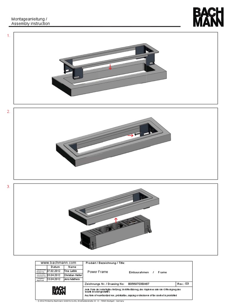 Bachmann Power Frame Einbaurahmen Kurz Mounting | PDF