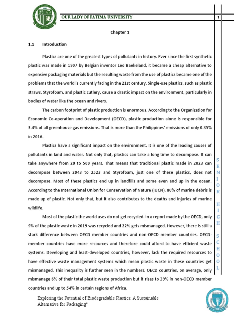 Group 4 - Chapters 1-3 | PDF | Biodegradation | Plastic