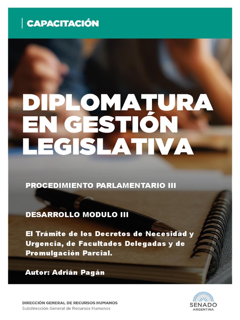 Modulo Iii Tramite Comision Bicameral de Dnu, DFD y DPP | PDF | Regulación | Constitución