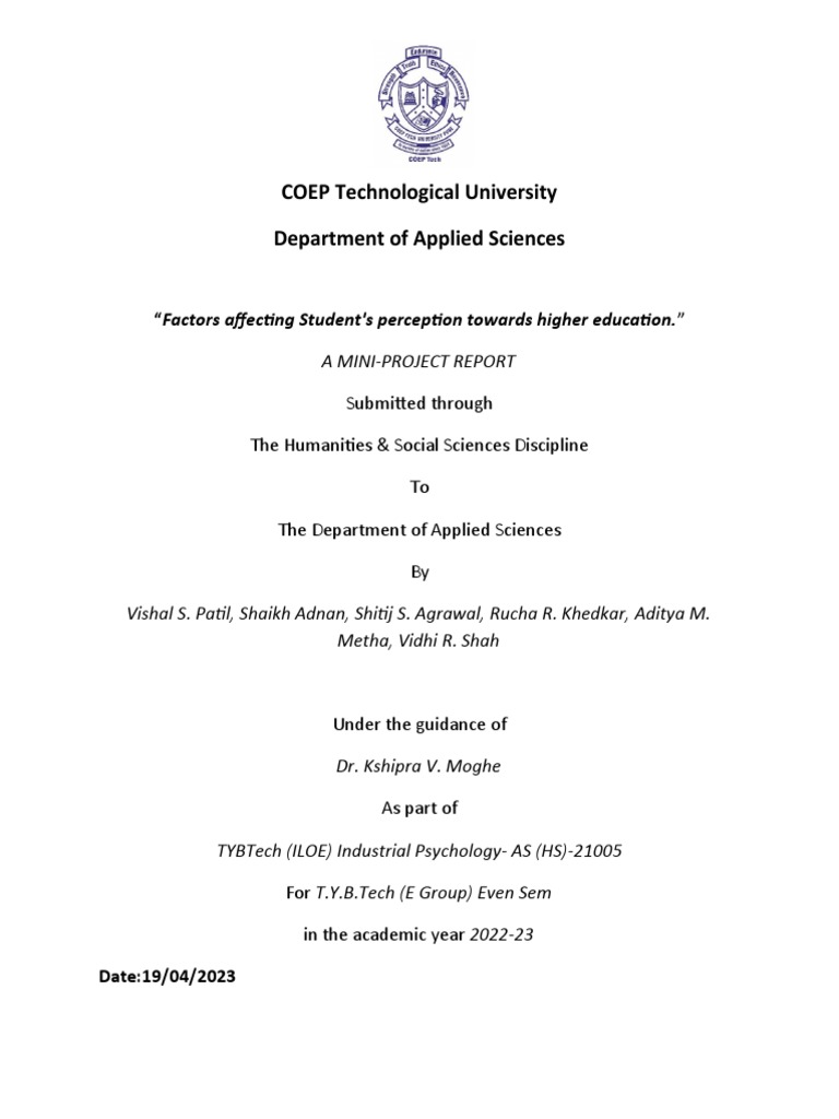 MiniProject Report Format - 2022-23 (Edit) | PDF | Coefficient Of Determination | Regression ...