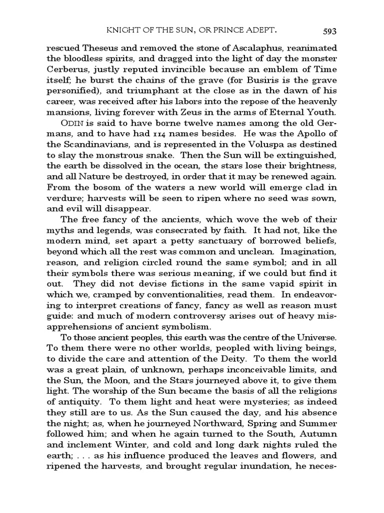 Knight of The Sun or Prince Adept | PDF