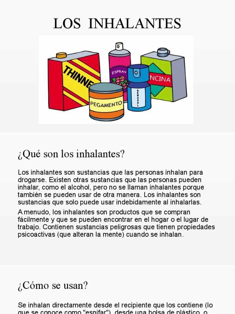 Los Inhalantes | PDF | Materiales | Sustancias químicas