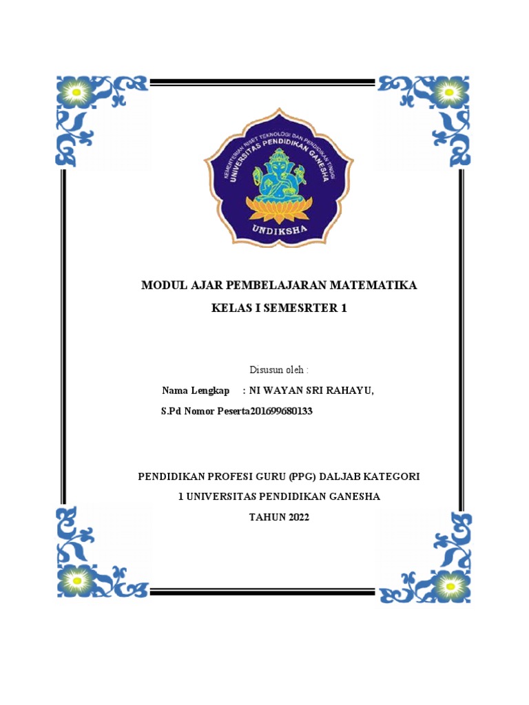 Modul Ajar Ni Wayan Sri Rahayu, S.PD | PDF Modul Ajar Ni Wayan Sri Rahayu, S.PD | PDF