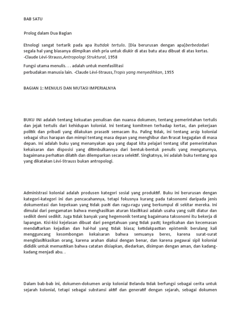 Ann Laura Stoler - Along The Archival Grain, Chapter 1 and 2 | PDF