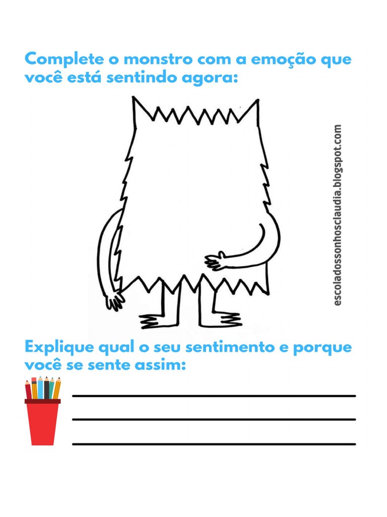 Monstrinhos Das Emoções | PDF