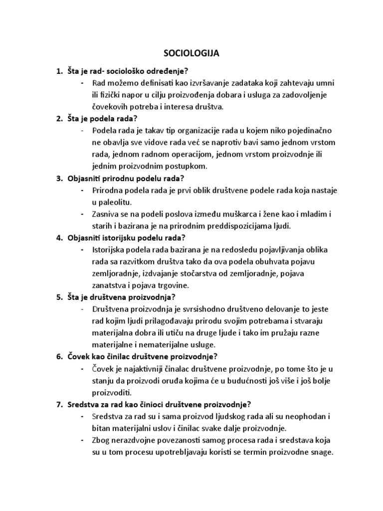 SOCIOLOGIJA | PDF