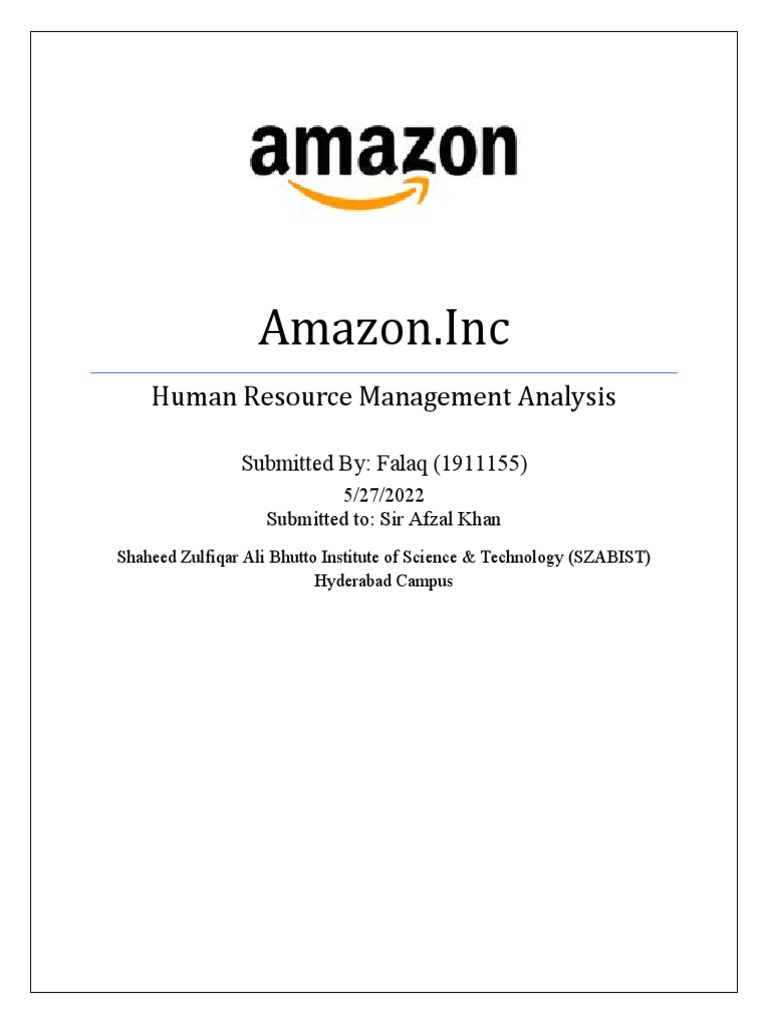 HRM Project On Amazon | PDF | Recruitment | Retail