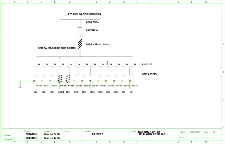 Diagrama Unifilar Inst. de Enlace | PDF