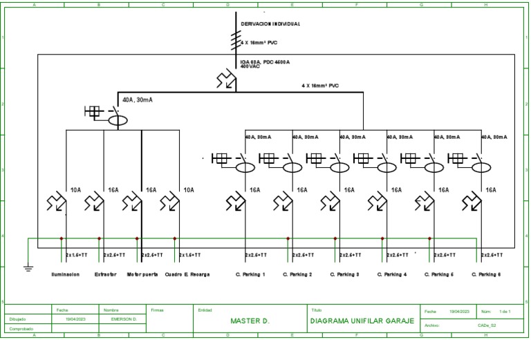 Diagrama Unifilar Garaje | PDF