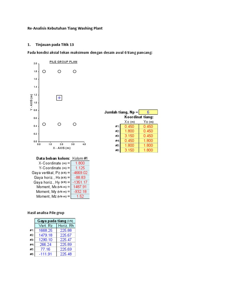 Recalculation Tiang Pancang Spun Pile Titik 13 | PDF