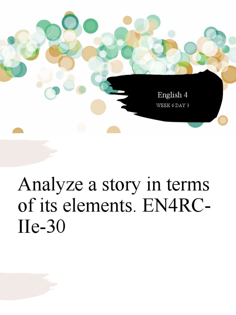 English 4-Elements of A Story | PDF