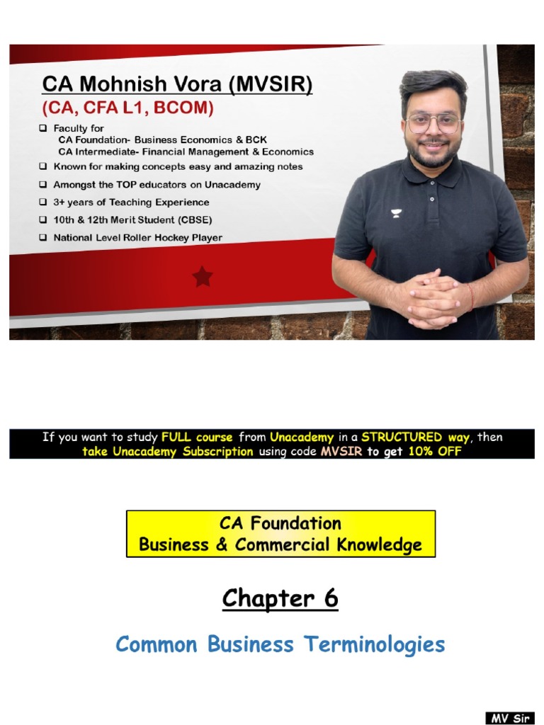 BCK Chapter 6 Notes by MV Sir | PDF