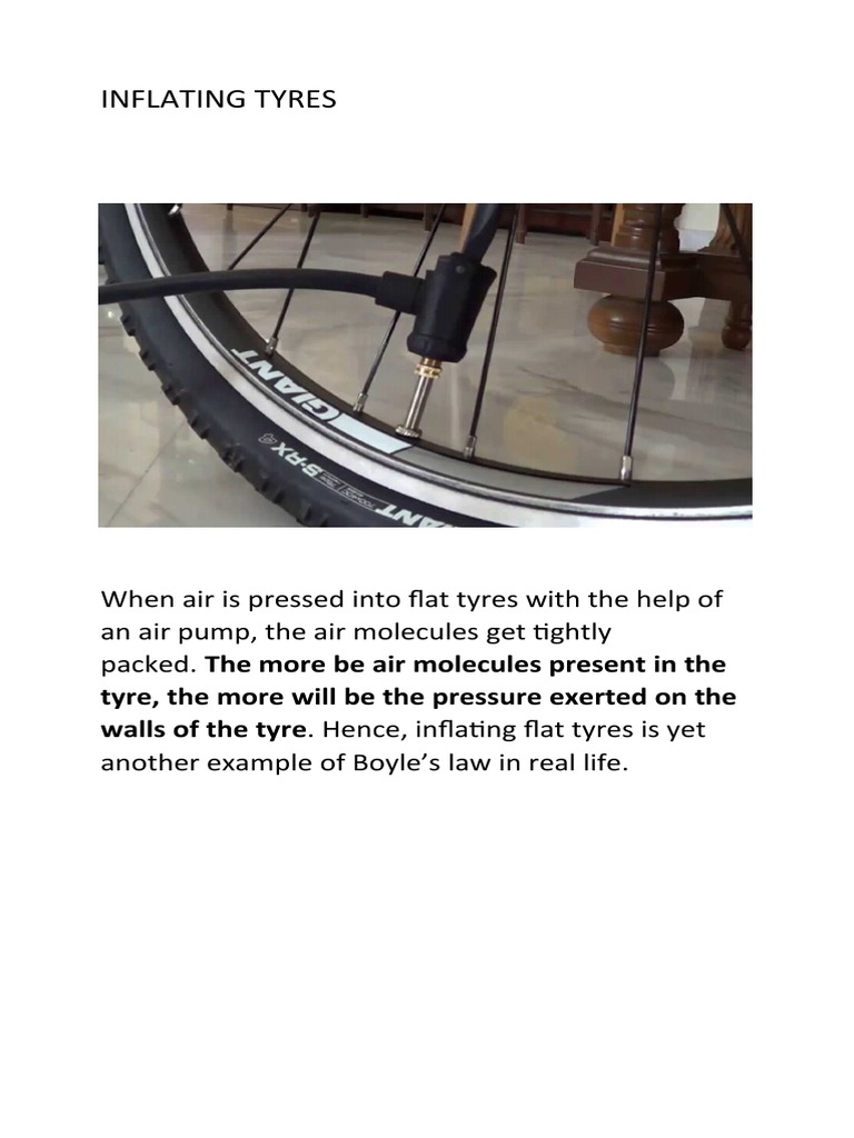 Inflating Tyres Boyles Law | PDF