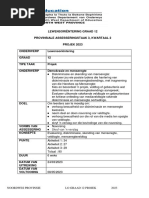 GR 9 LO Kwartaal 1 (Doelwitstelling - Persoonlike Lewenstylkeuses) | PDF