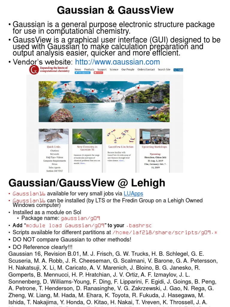 Gaussian Tips | PDF | Density Functional Theory | Atomic Orbital Gaussian Tips | PDF | Density Functional Theory | Atomic Orbital