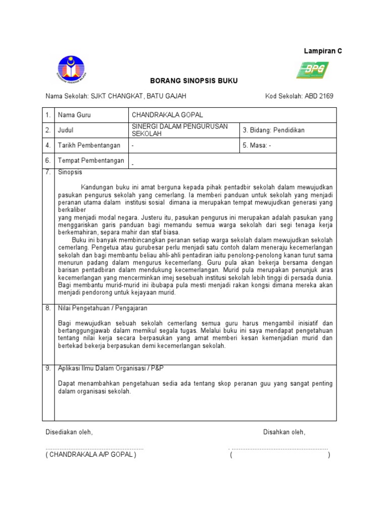 Sinopsis Buku SPLG 2021 | PDF