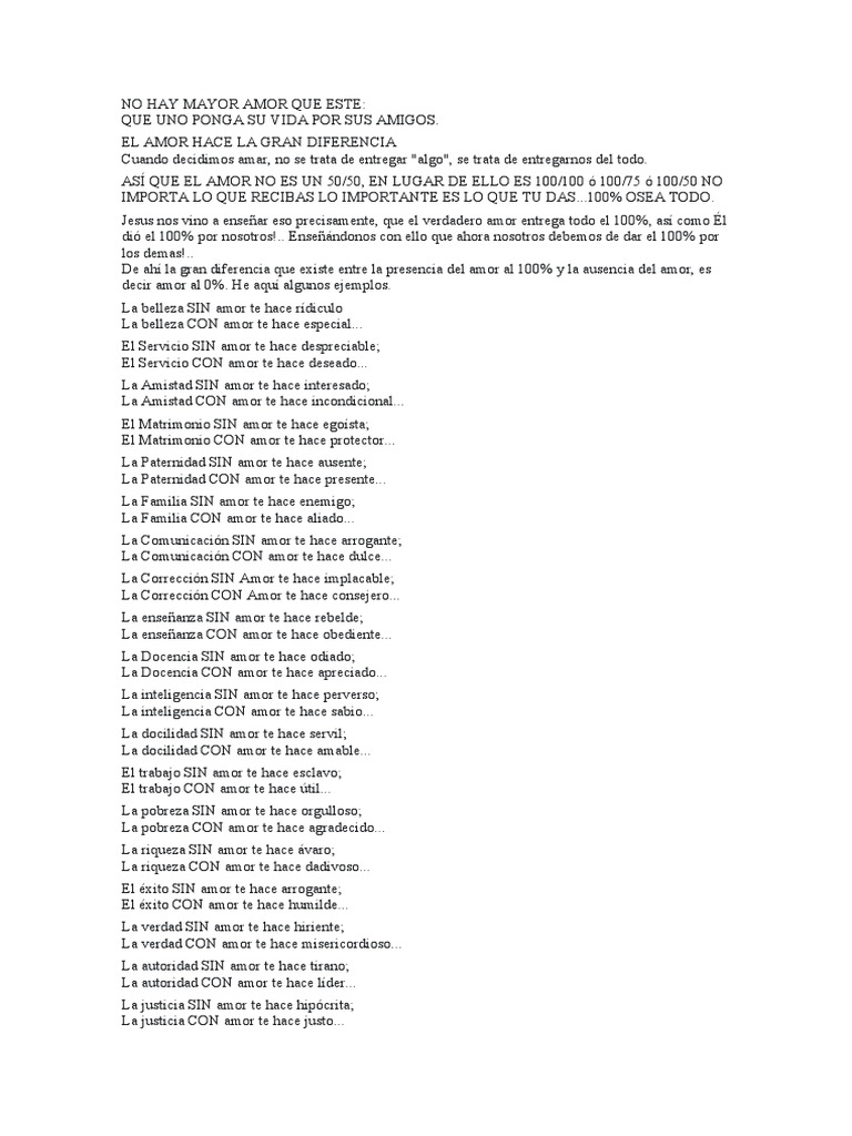 No Hay Mayor Amor Que Este | PDF | Amor