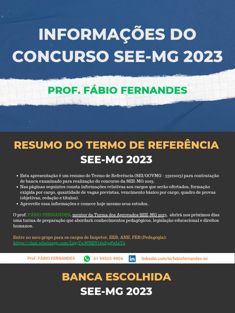 Concurso See-Mg 2023 | PDF | Pedagogia