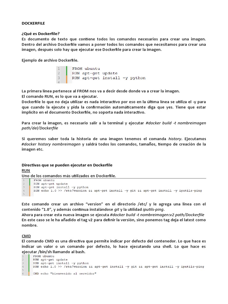 Dockerfile DC | PDF | Archivo de computadora | Directorio (Computación)