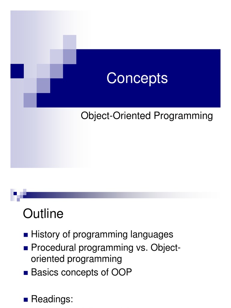 Concepts Object Oriented Programming Pdf Object Oriented Programming Class Computer